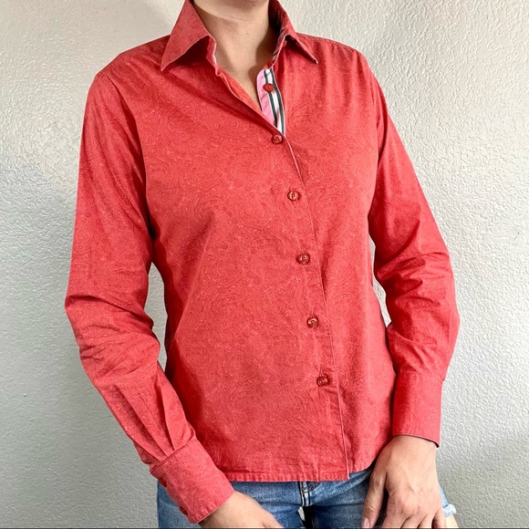 Robert Graham | Tops | Robert Graham Pink Paisley Handkerchief Subtle ...